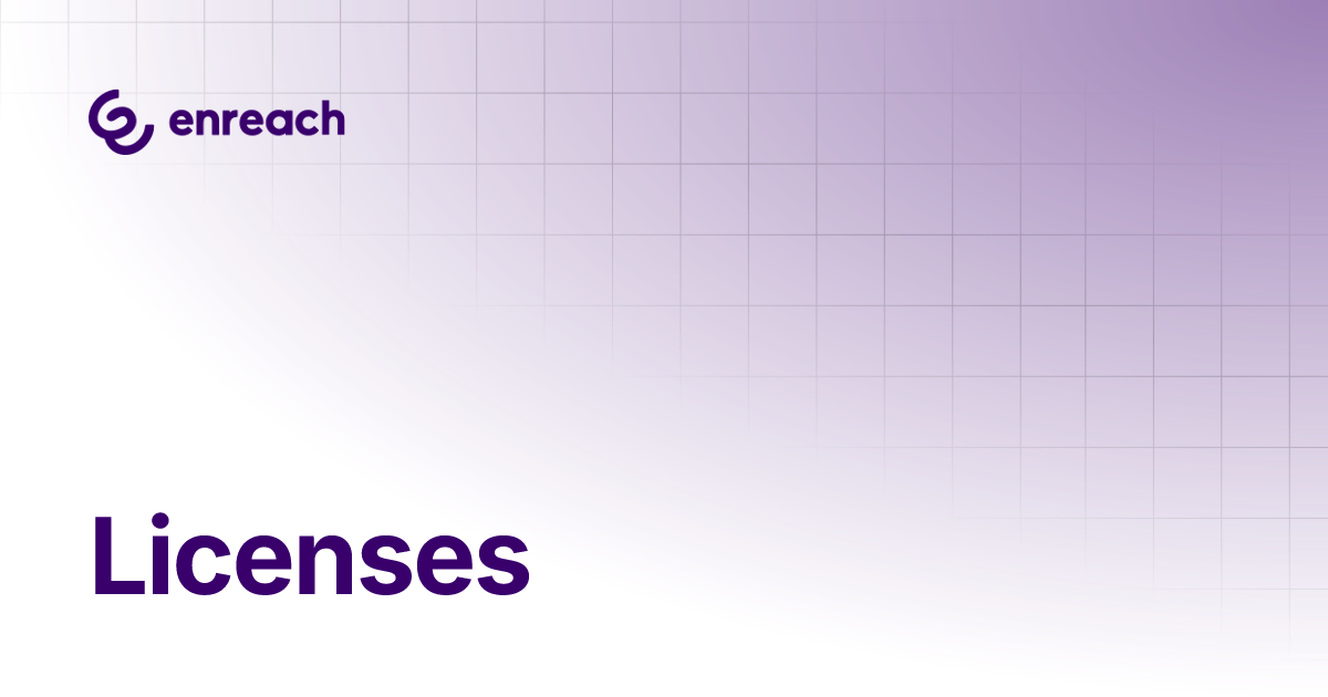 Licenses | Enreach DialoX Manuals